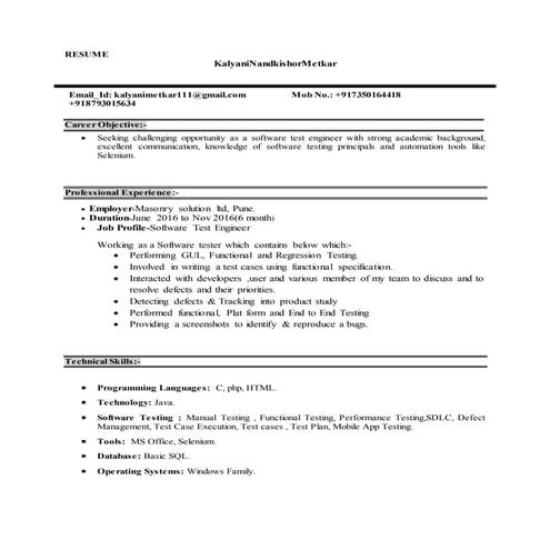 kk resume | DOCX