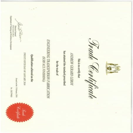 TRADE CERTIFICATE | PDF