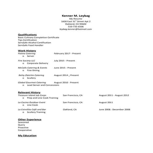 Leybag - Resume - 2017 | PDF