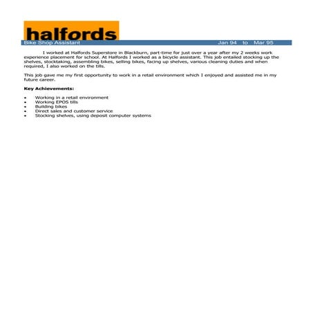 Halfords | PDF