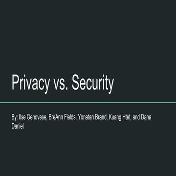 Privacy vs Security | PPTX