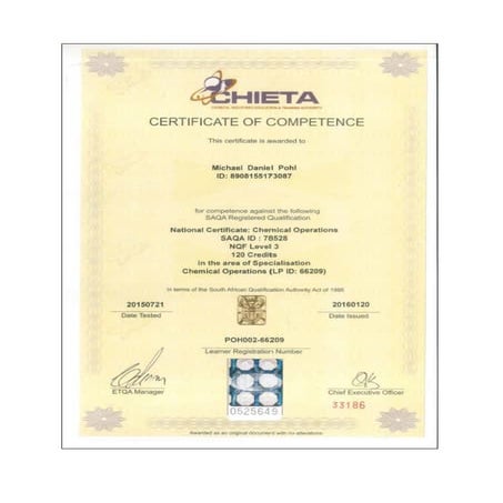 NQF 3 - Certificate | PDF