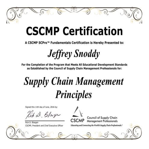 061116 Long Beach SCM Principles - Snoddy, Jeffrey | PPT