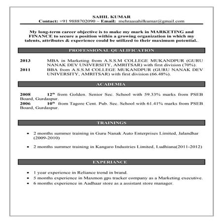 Sathish Resume Template New July | DOC