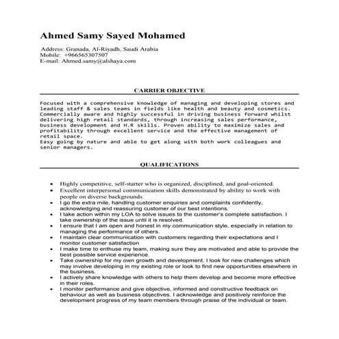 Ahmed Samy CV | DOC