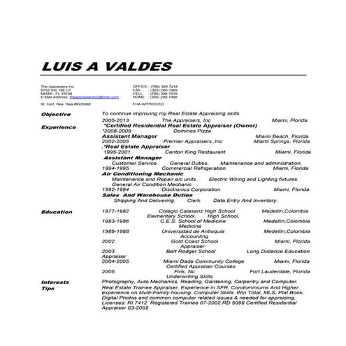 Luis A Valdes Resume PDF | PDF