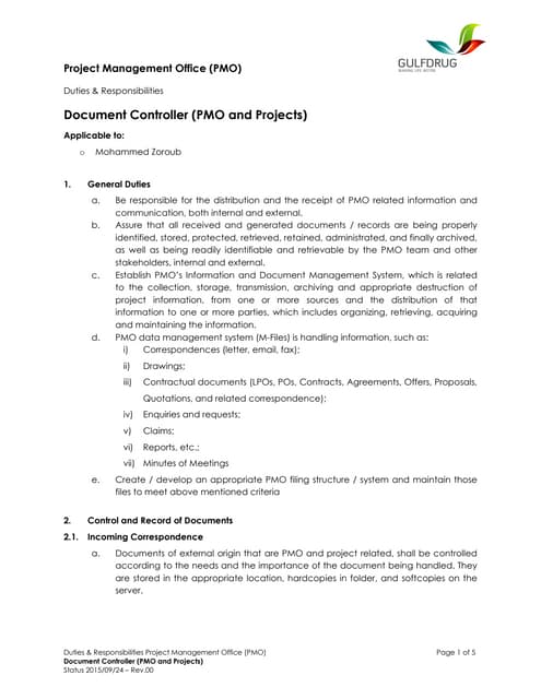 Document Control Procedure | PPT