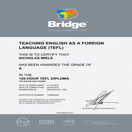 120 Hour TEFL Diploma | PDF