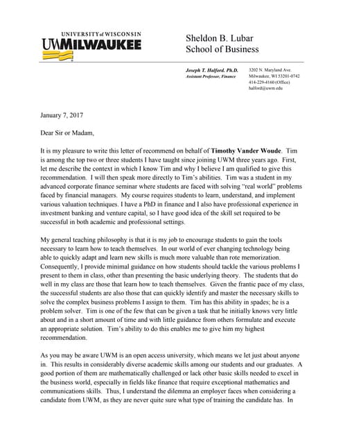 HIS RECOMMENDATION | DOC