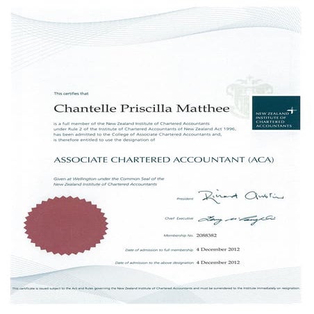 NZICA Qualification | PDF