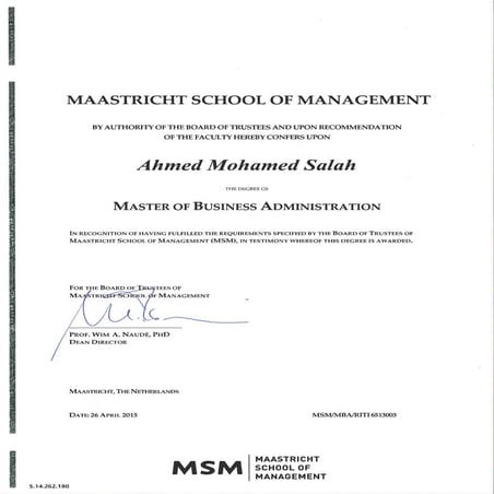 MBA certificate | PDF