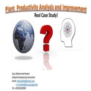 Plant Productivity Measurement, Analysis & Improvement: Business Case | PPT