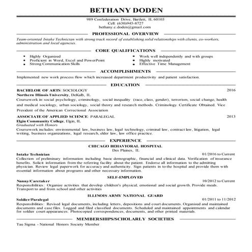 Bethany Doden Resume 2 | PDF