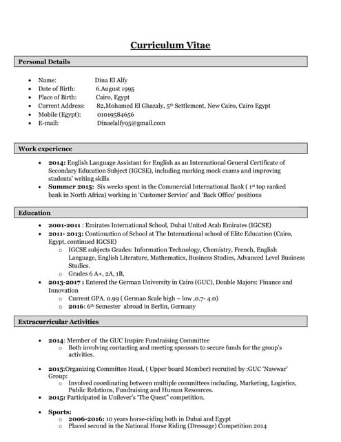 Cv miriam agat2016 | DOCX | Business | Business and Finance