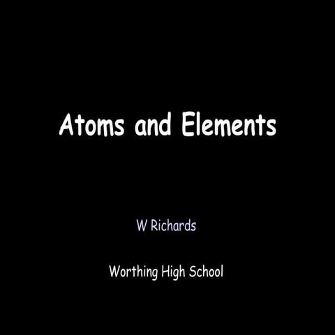 8 e atoms and elements (whs) | PPT