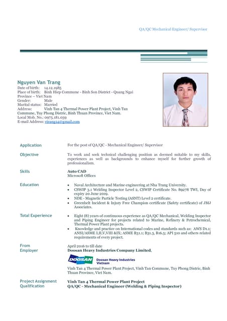 Thai.curriculum vitae | PDF