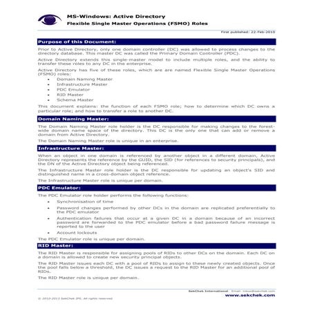 windows-active-directory-fsmo-roles | PDF