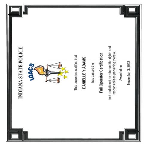 idacs certs and lesson plan | PDF