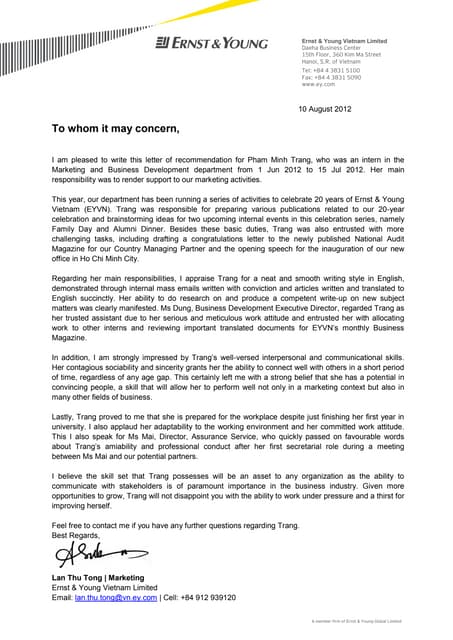 European University Recommendation Letter | PDF