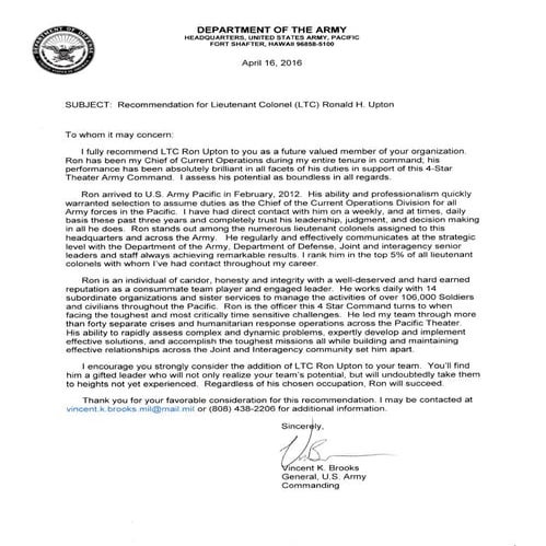 Letter of Recommendation_LTC Upton | PDF