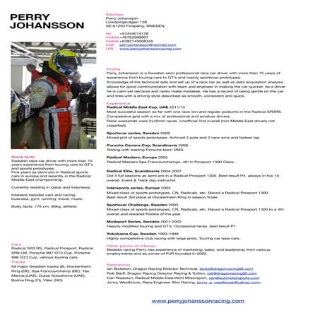 Perry Driver CV 2013 rev1 | PDF
