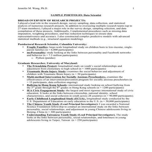 Statistics Portfolio | PDF