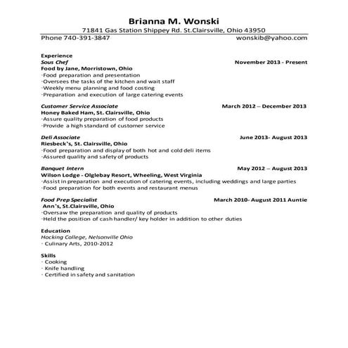 Brianna Resume | DOCX