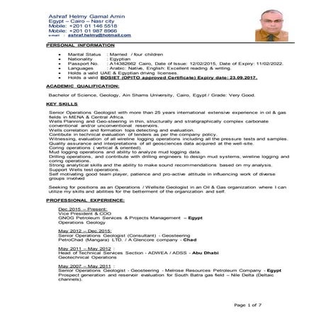 CV - Ashraf Amin | PDF