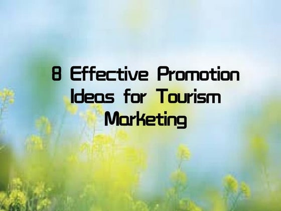 Tourism Promotion | PDF