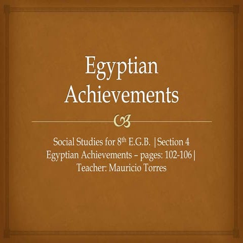 Egyptian Achievements | PPTX