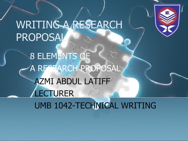 Research proposal presentation | PPTX