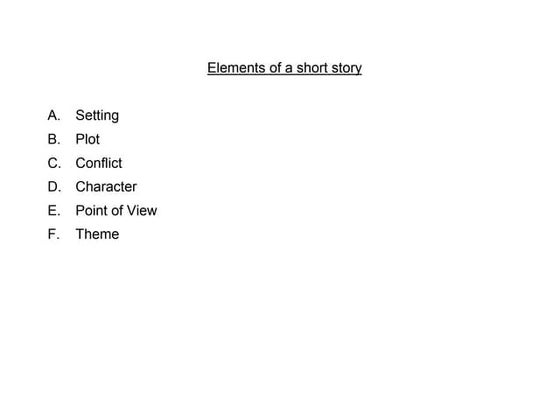 Elements of Short Story for Grade 7 students | PPTX