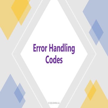 Error Handling Codes Pptx Computer Networking Computing