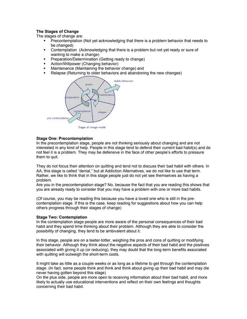 Transtheoretical Model (Stages of Change Model) | PPTX | Parenting ...