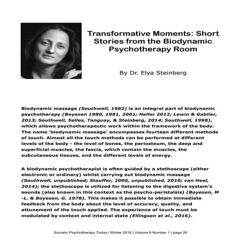 Transformative Moments- Short Stories from the Biodynamic Psychotherapy ...