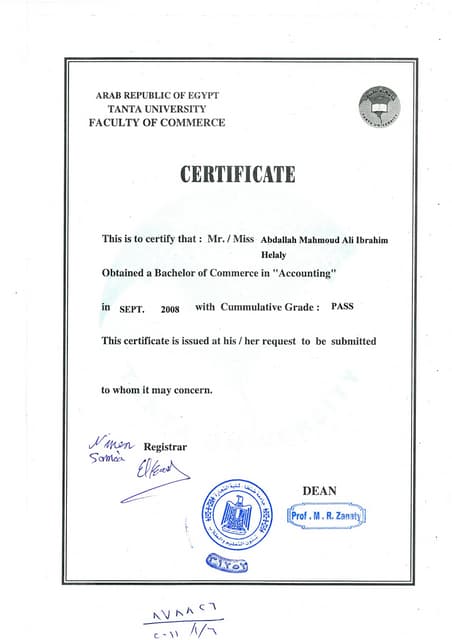 ICDL Certificate