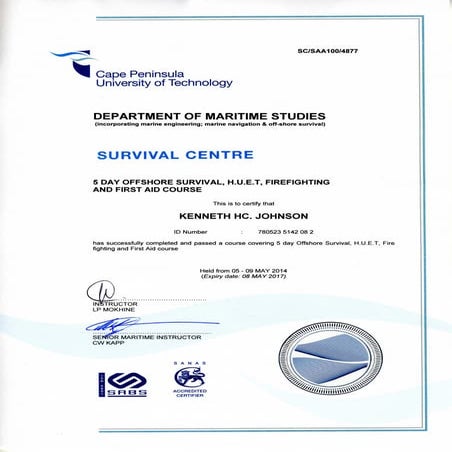 Offshore Certificate | PDF