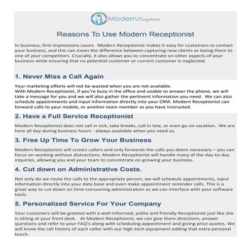 SUPER RECEPTIONALIST | PPTX