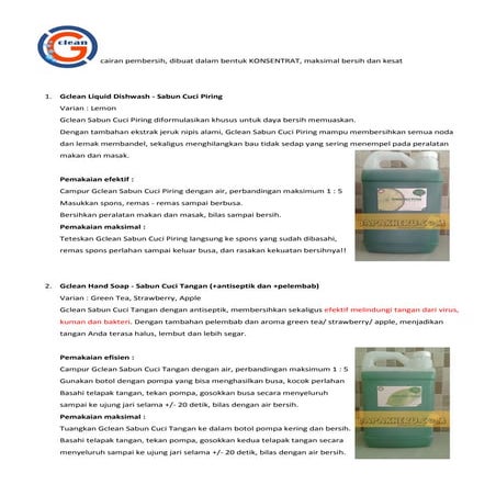 Gclean Product Knowledge | PDF