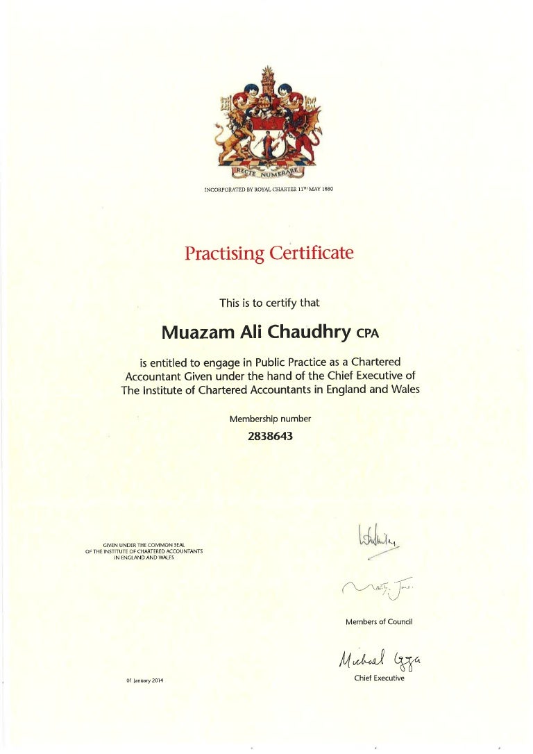 ICAEW-Practicing Certificate