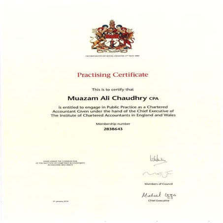 ICAEW-Practicing Certificate | PDF