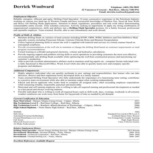 Derrick Woolward Resume | DOC