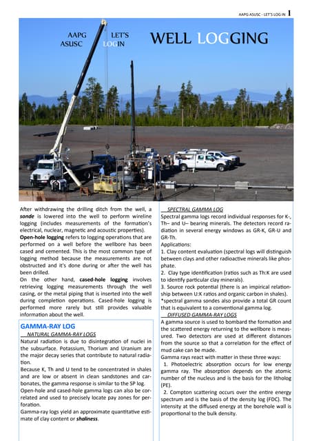 Well logging | PDF | Chemistry | Science