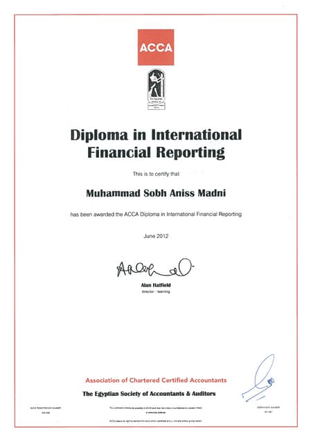 ACCA Completion Certificate | PDF