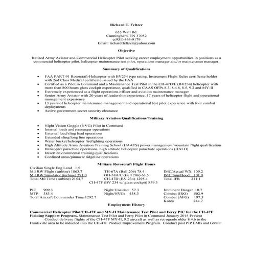 Richard T. Feltzer Dec 2015 Resume | PDF