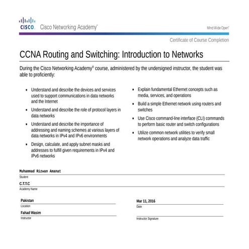 CCNA Module 01 | PDF