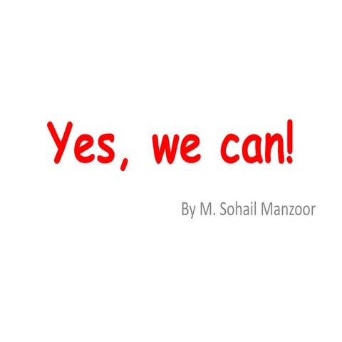 Yes, we can! | PPTX