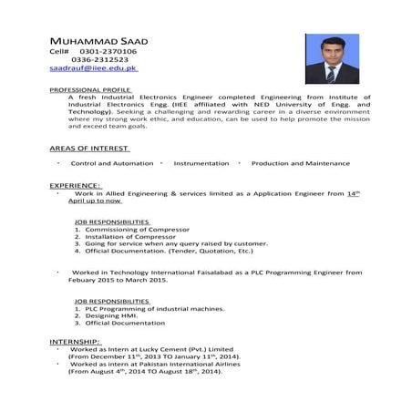saad cv | PDF