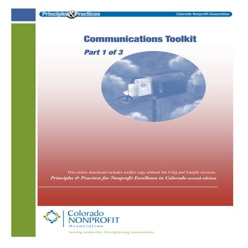 P&P Communications-Toolkit_P1 of 3_Colorado Nonprofit Association | PDF