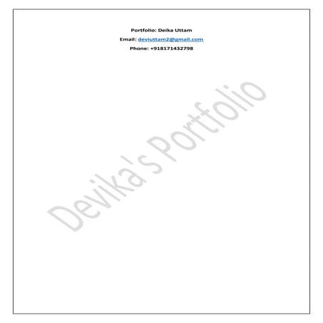 Devika Portfolio | PDF | Email | Internet